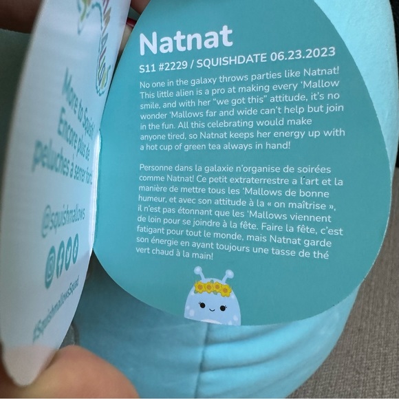 Squishmallows | Toys | 1 Natnat The Blue Alien Wearing Sunflower Crown ...